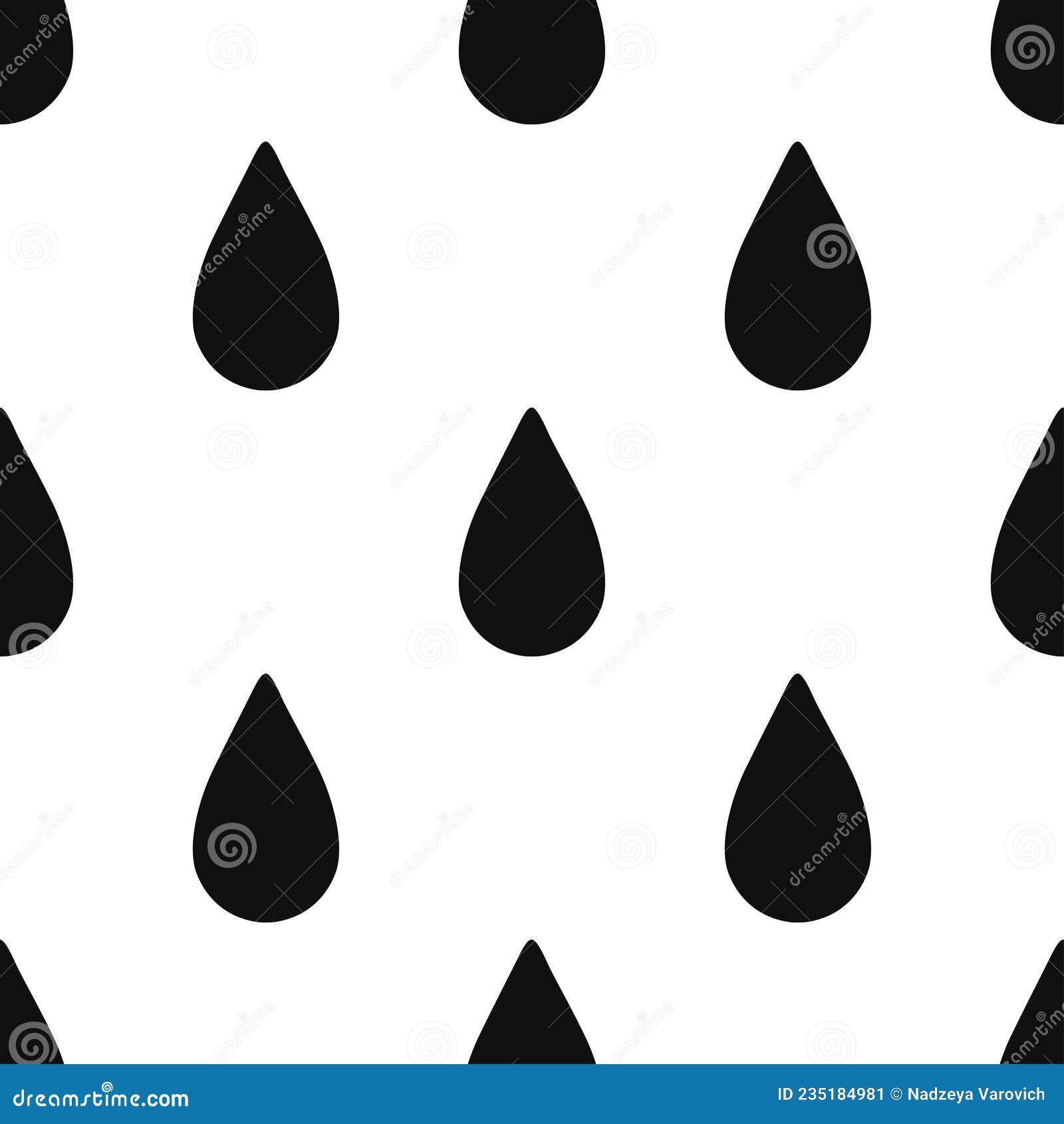 Rain Drop Pattern. Drops Background in Vector Stock Vector ...