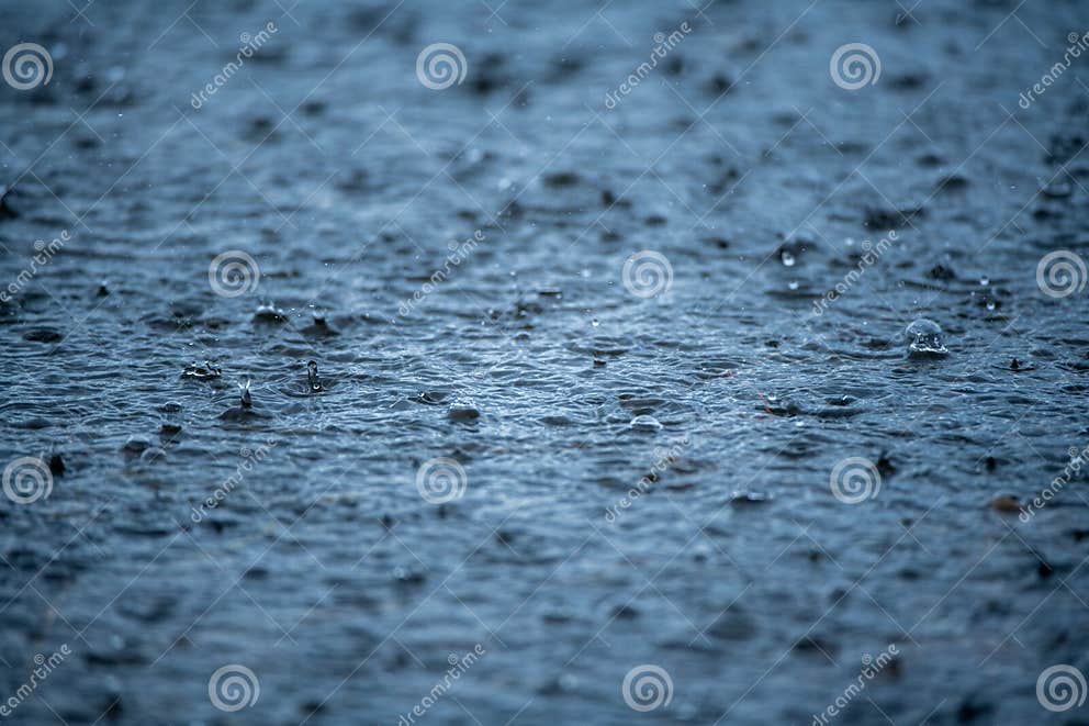 Rain Drop. Raining Time. Raining. Falling Raindrops. Water Background. Water Surface Stock Image ...