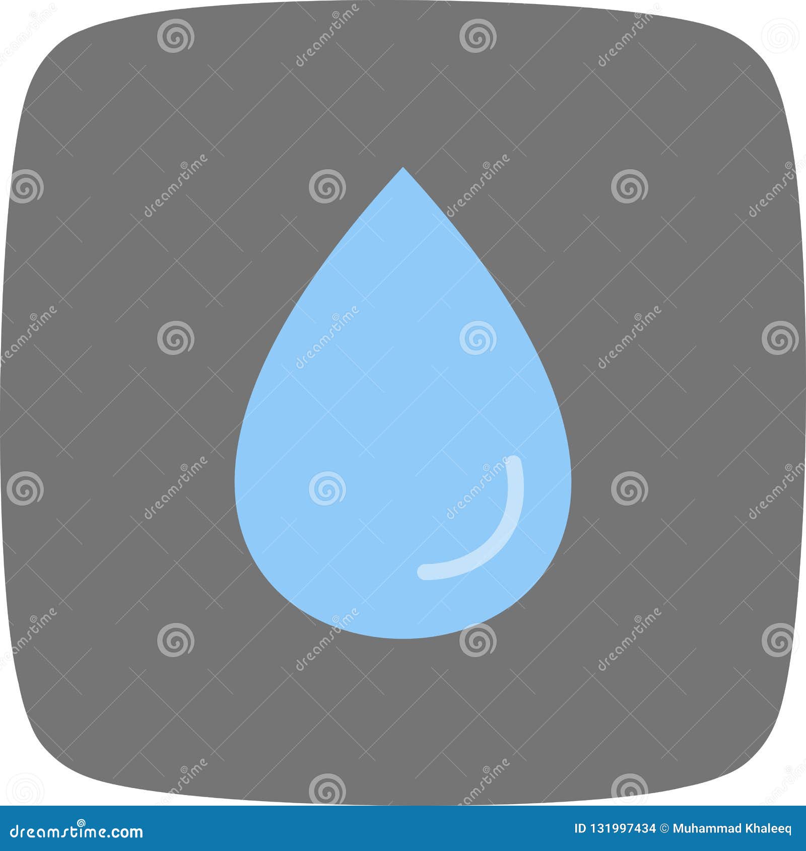 Rain Drop Vector Icon stock illustration. Illustration of water - 131997434