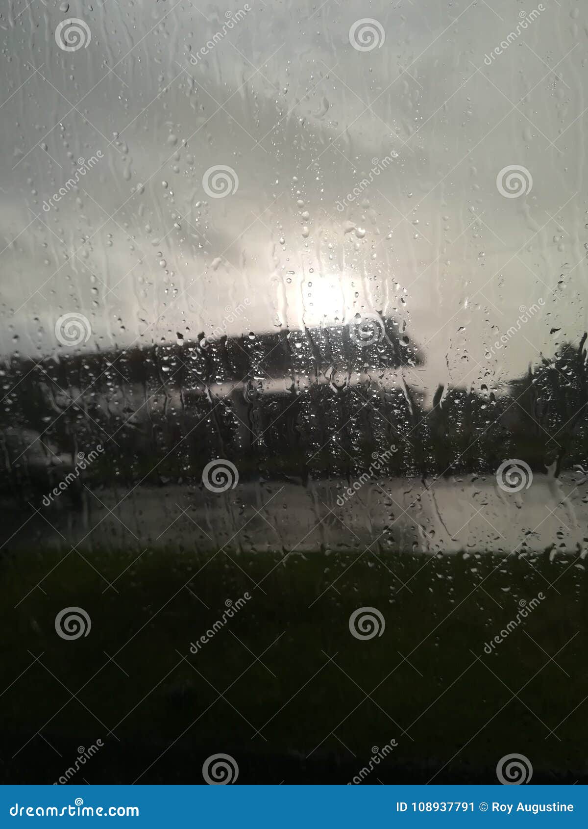 Rain drop on windscreen stock image. Image of road, bubble - 108937791