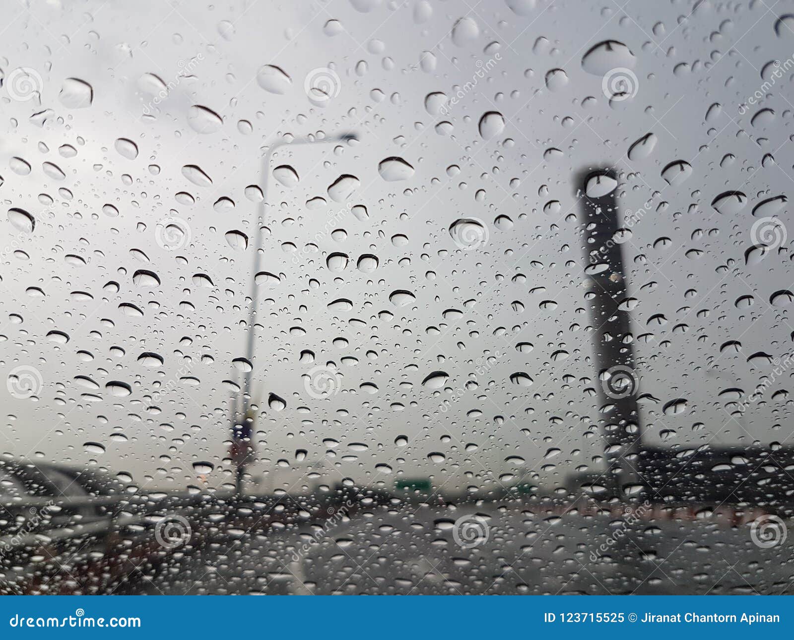 Rain Drop on the Windshield of the Car Stock Image - Image of ...