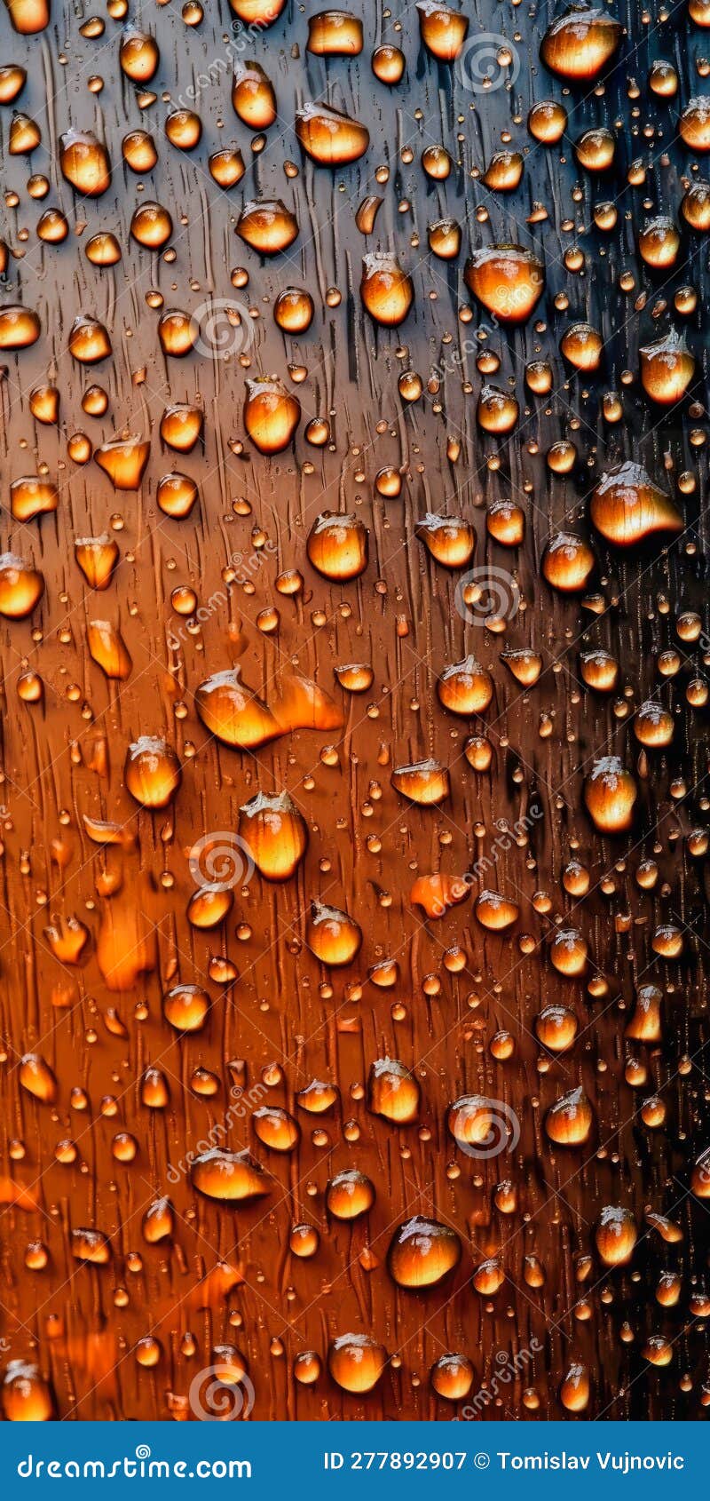 Rain Droplets on a Smooth Surface Texture. Stock Image - Image of green ...