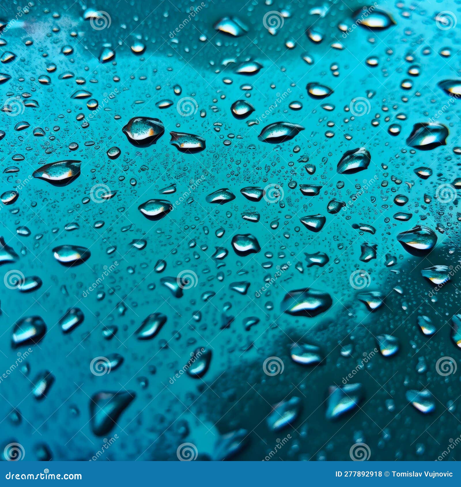 Rain Droplets on a Smooth Surface Texture. Stock Photo - Image of ...