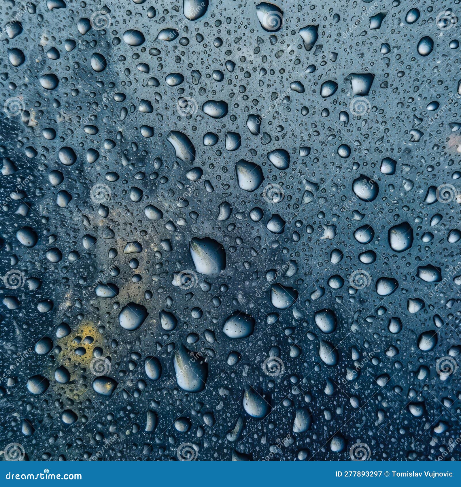 Rain Droplets on a Smooth Surface Texture. Stock Image - Image of water ...