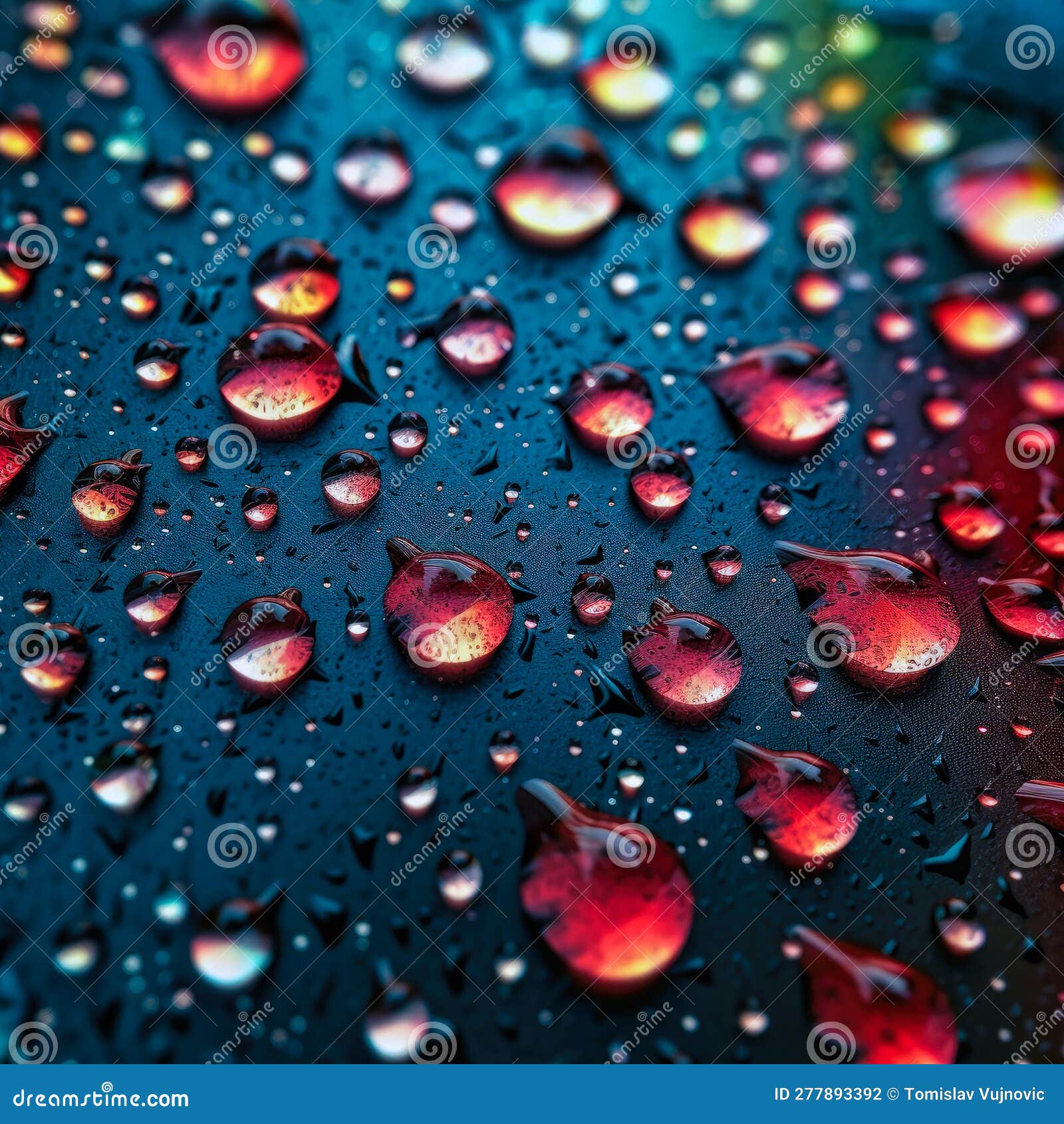 Rain Droplets on a Smooth Surface Texture. Stock Photo - Image of ...