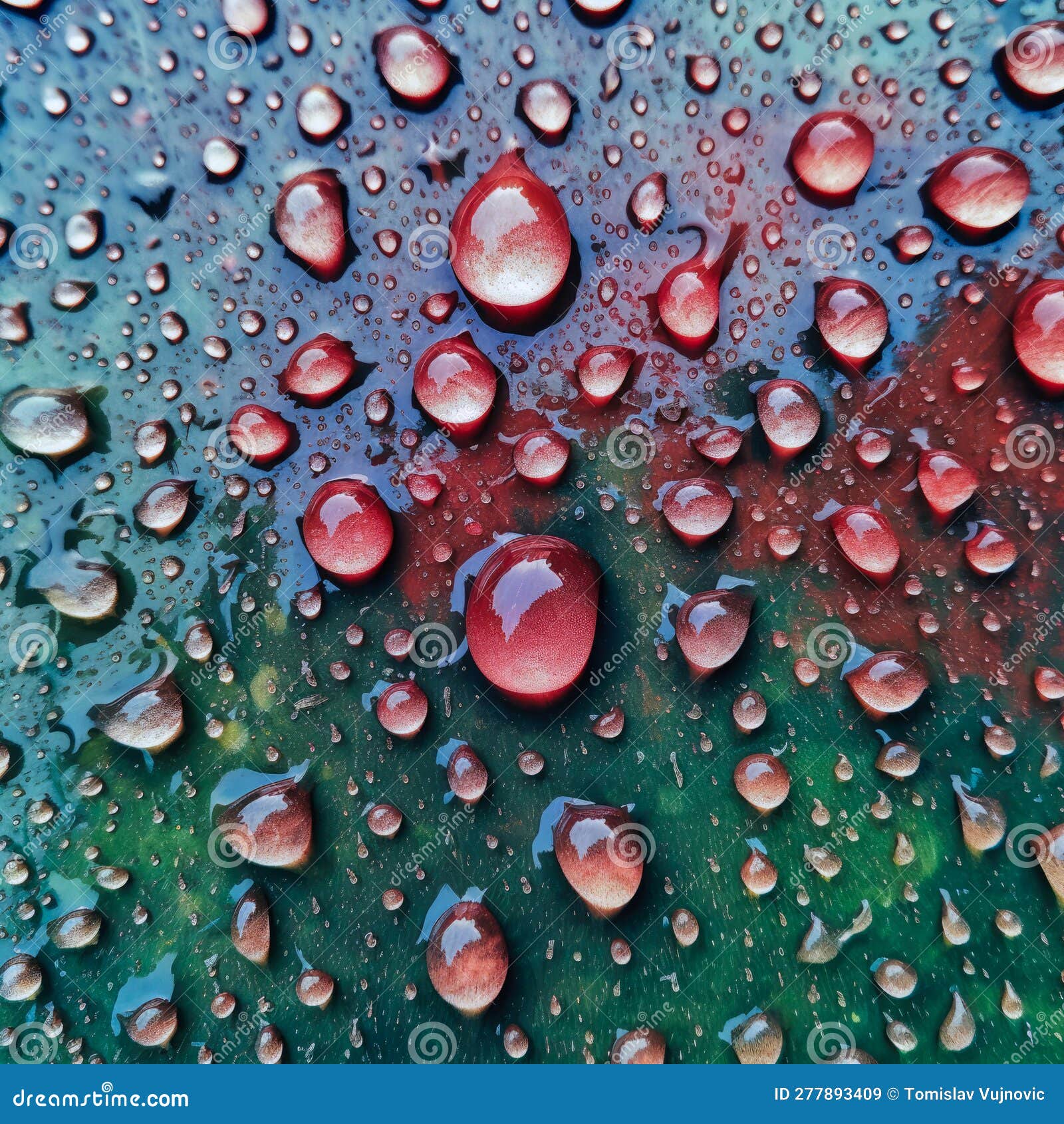 Rain Droplets on a Smooth Surface Texture. Stock Image - Image of pink ...