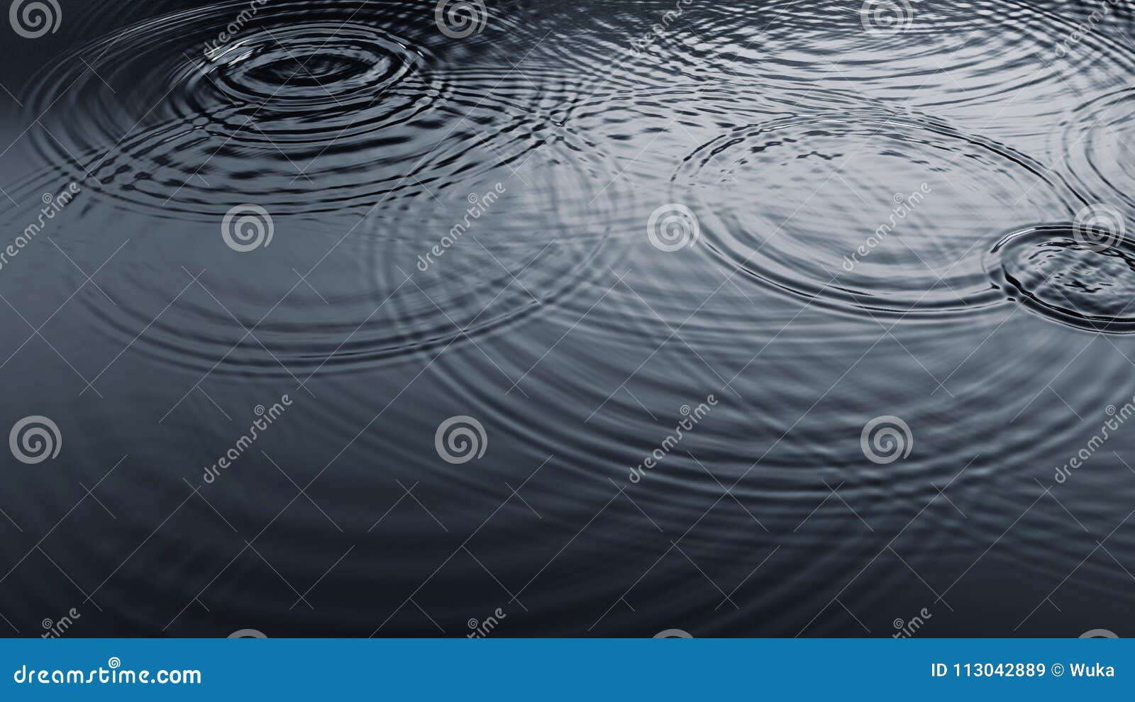 Rain Droplets on Water Surface Stock Image - Image of nature, circle ...