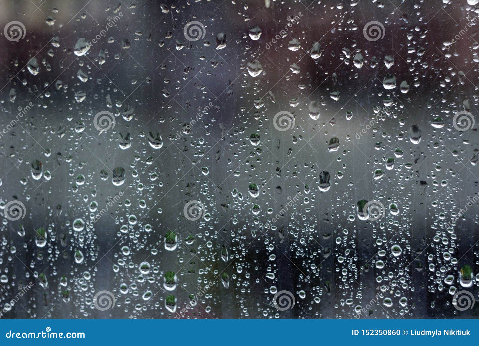 Rain Droplets on the Window, Background. Wet Glass Stock Photo - Image ...