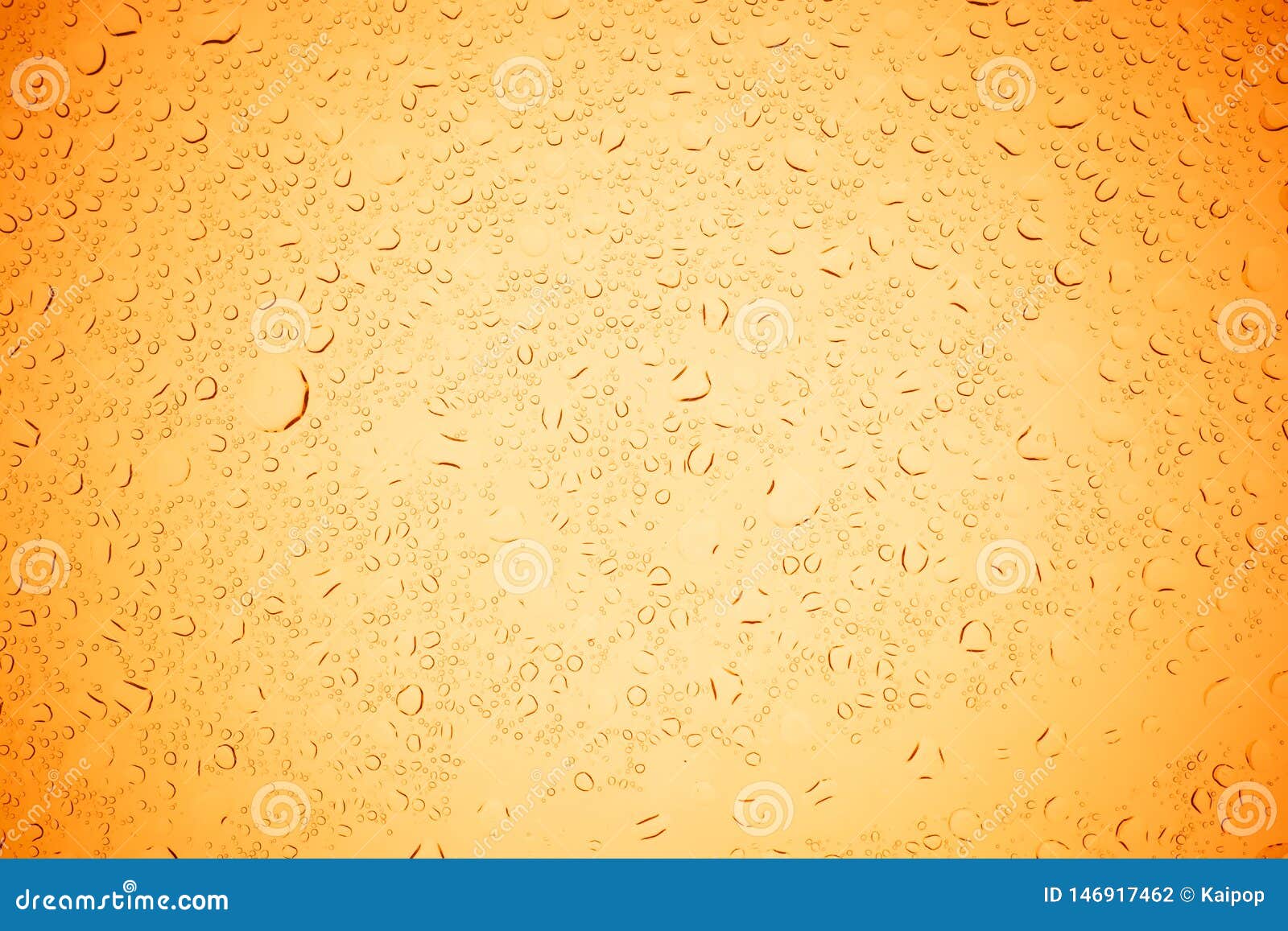 Rain Droplets on Yellow Glass Background, Water Drops on Yellow Glass ...