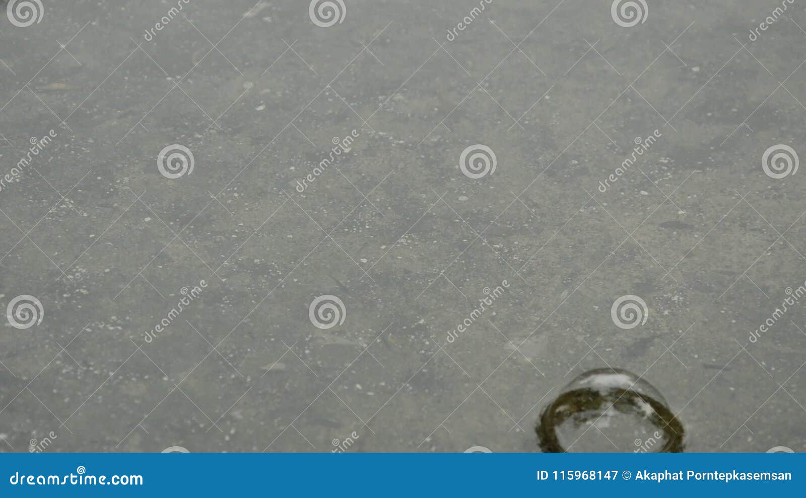 Rain Dropp To Flooding in Cement Ground Make Bubble Floating and Blown ...