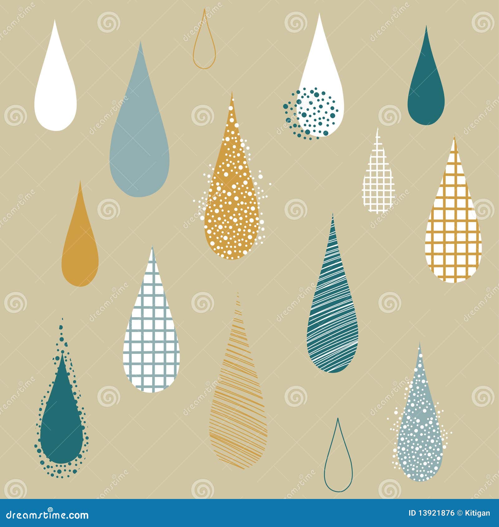 Rain Drops stock vector. Illustration of square, drops - 13921876