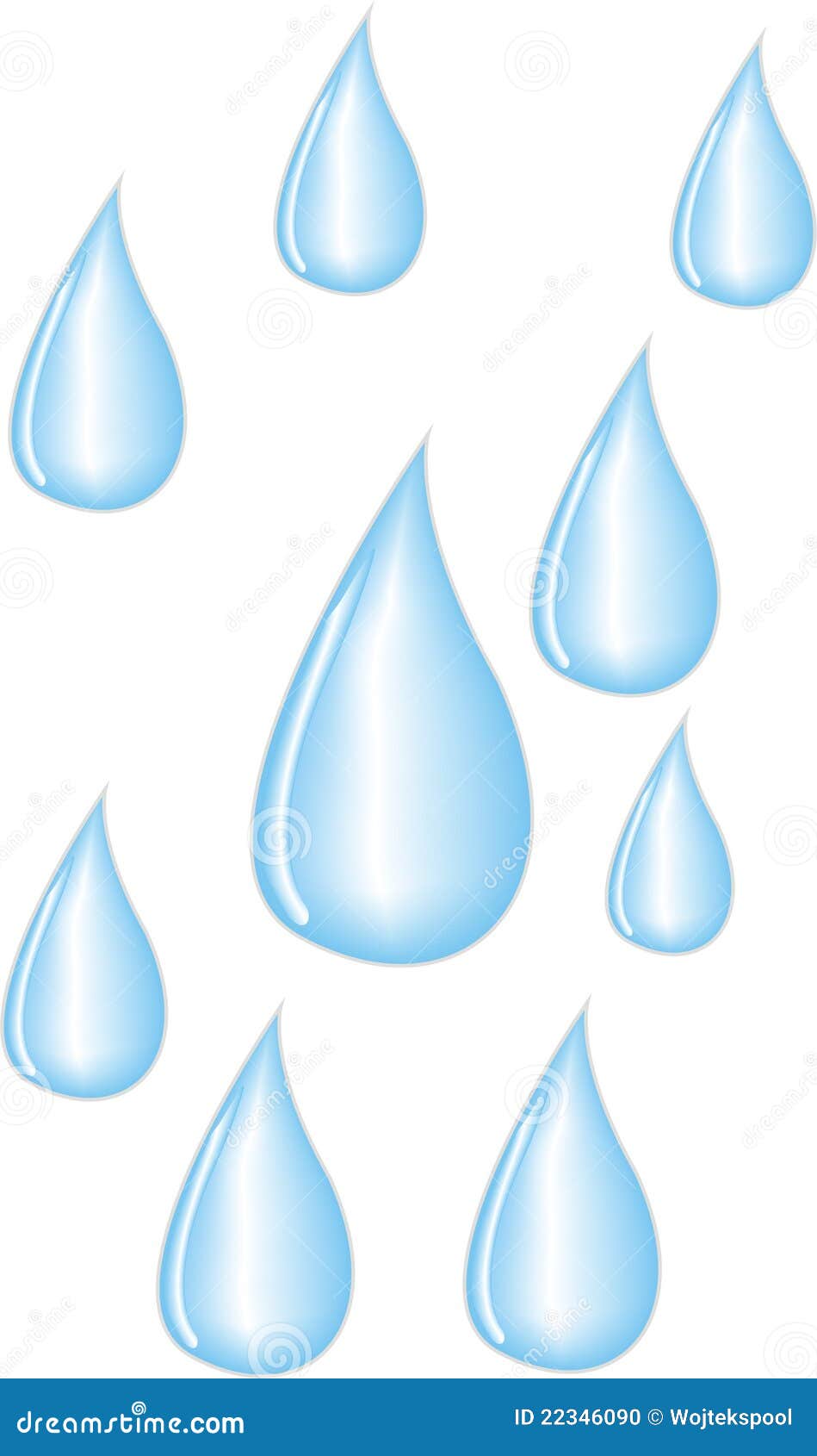 Rain Drops On Transparent Background. Falling Water Drops. Nature ...
