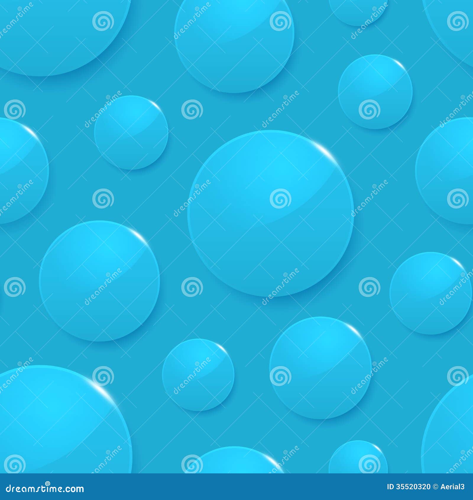 Rain Drops on Blue. Vector Seamless Background Stock Vector ...
