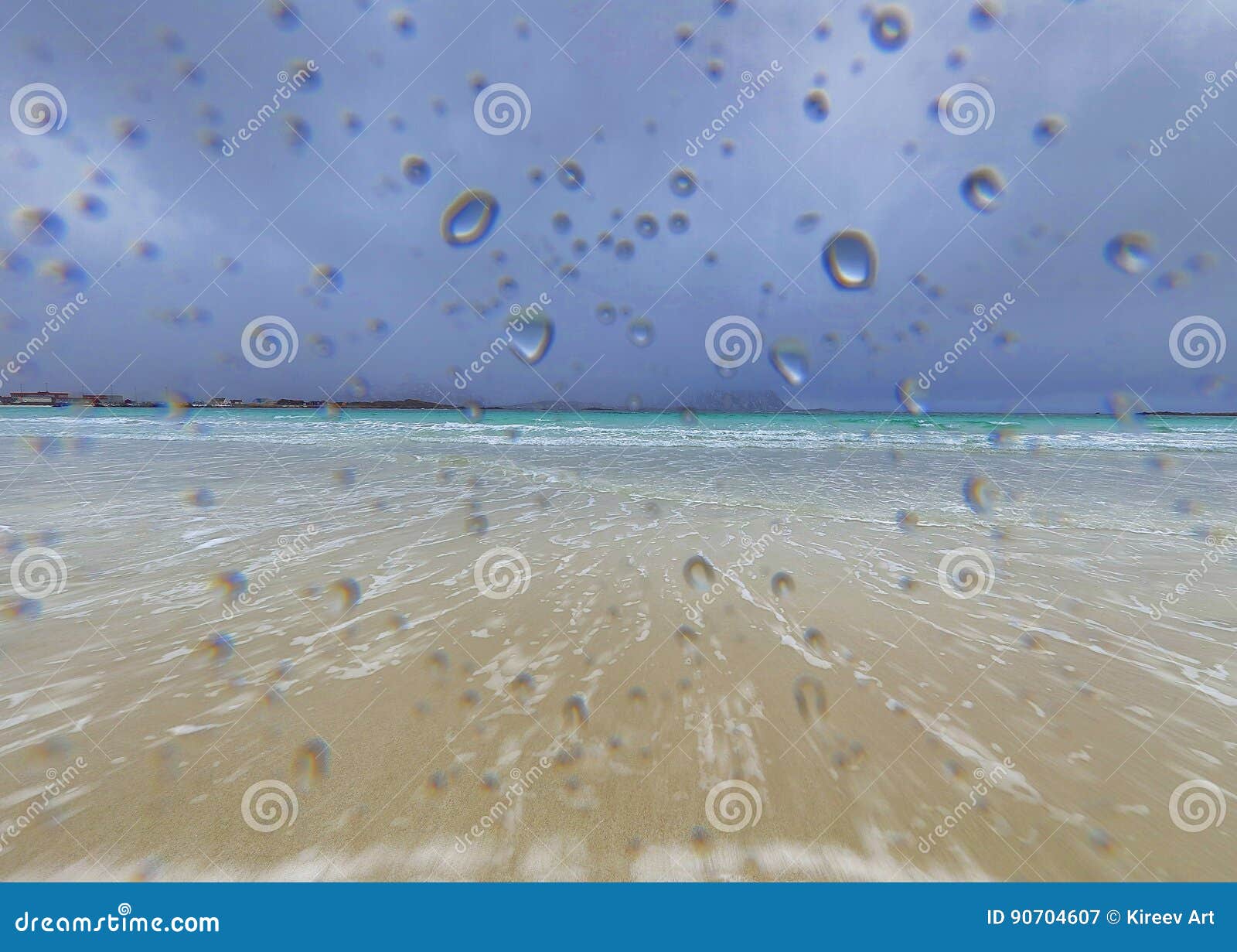 Rain Drops on the Camera Lens As Abstract Background. Stock Image ...