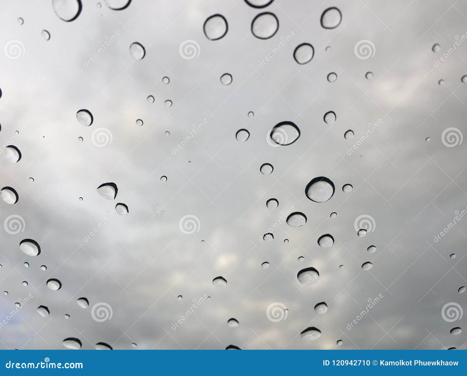 Rain Drops on Car Front Window Stock Photo - Image of color, background ...