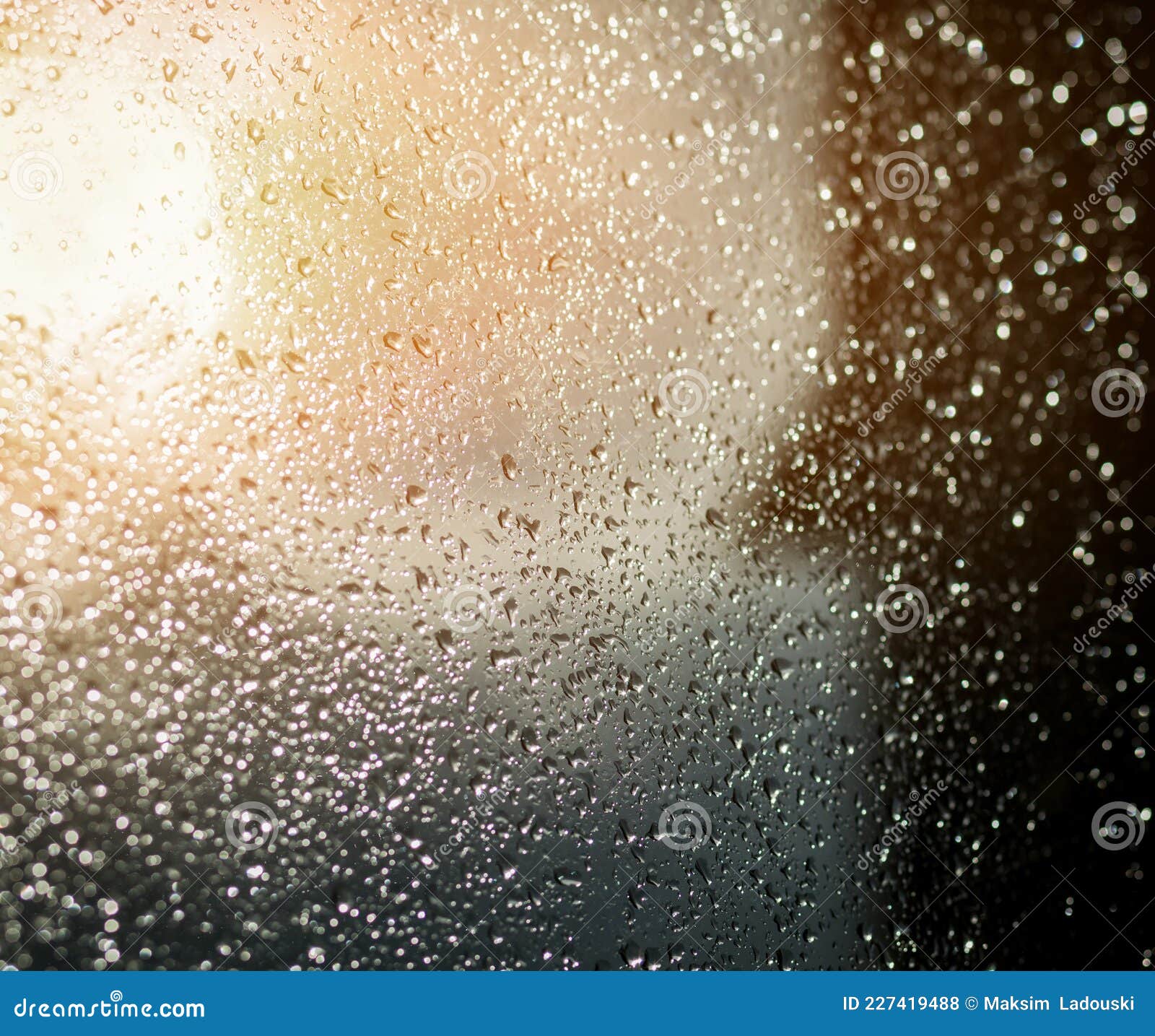 Rain drops on clear window stock photo. Image of drip - 227419488