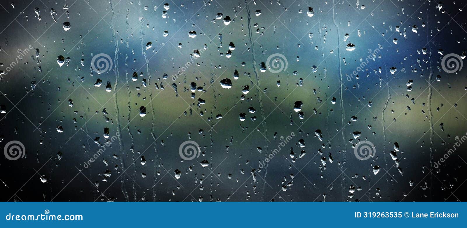 Rain Drops Drips on Window Glass Stock Image - Image of refreshing ...