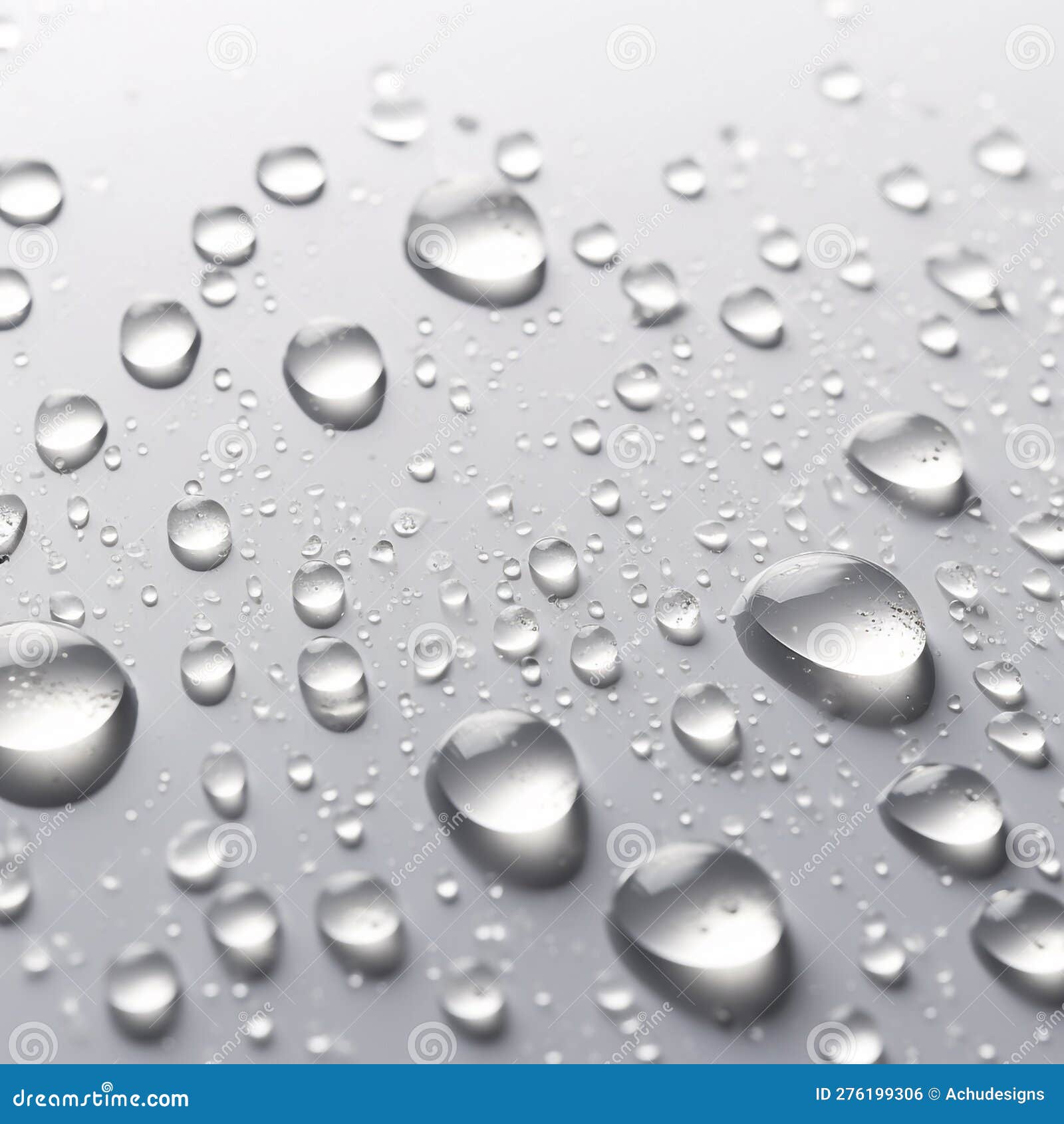 Rain Drops Droplets with Reflection Stock Illustration - Illustration ...
