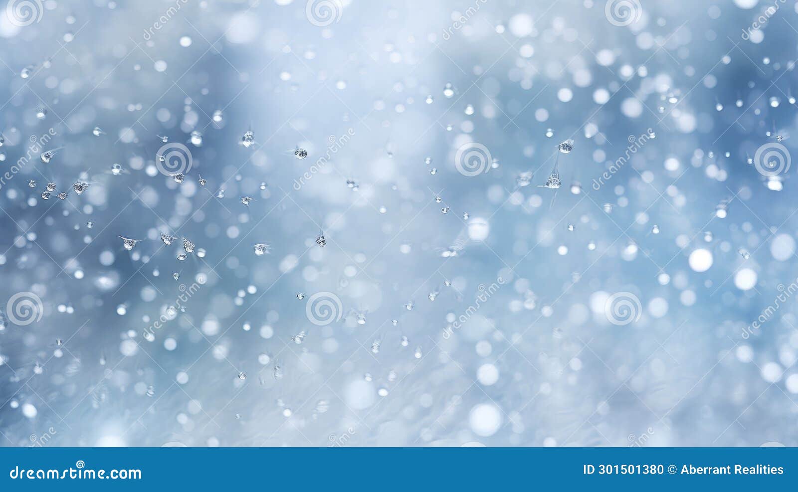 Rain Drops Falling on a Blue Background Stock Illustration ...