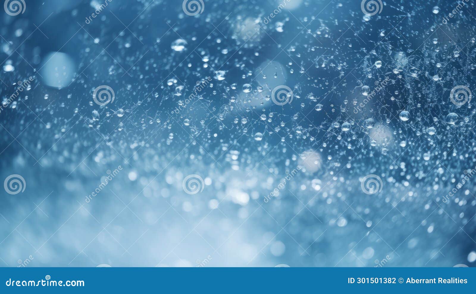 Rain Drops Falling on a Blue Background Stock Illustration ...