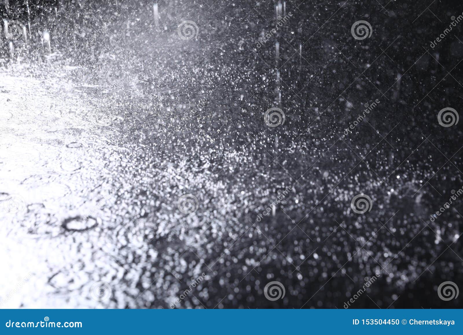 Rain drops falling down stock photo. Image of meteorology - 153504450