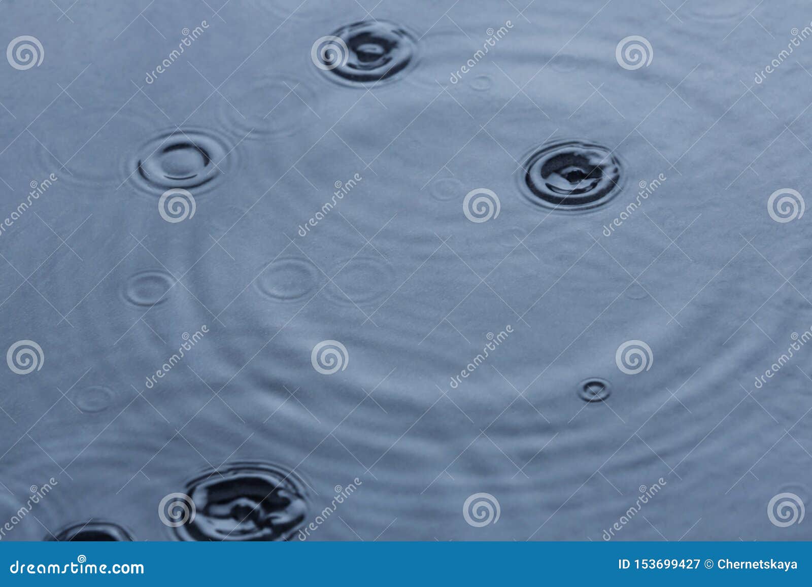Rain Drops Falling Down into Puddle Stock Image - Image of abstract ...