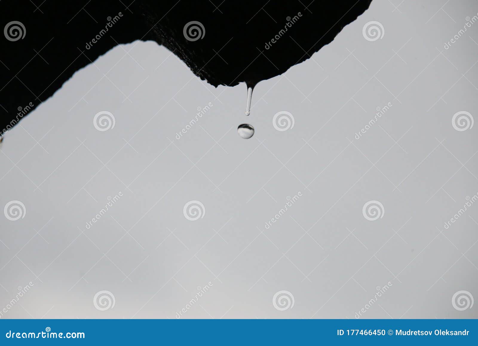Rain Drops Falling from Old Roof Stock Photo - Image of falling, motion ...