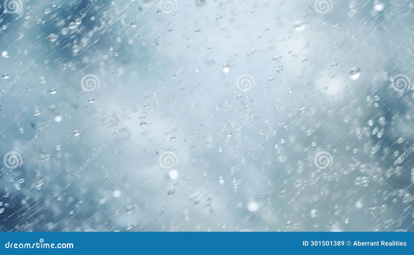Rain Drops Falling on a Window with a Blue Sky in the Background Stock ...