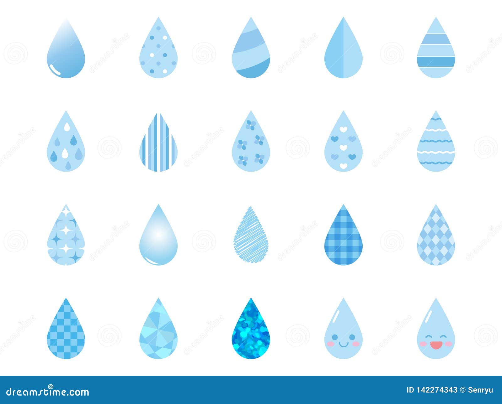 Rain drops stock vector. Illustration of water, sweat - 142274343