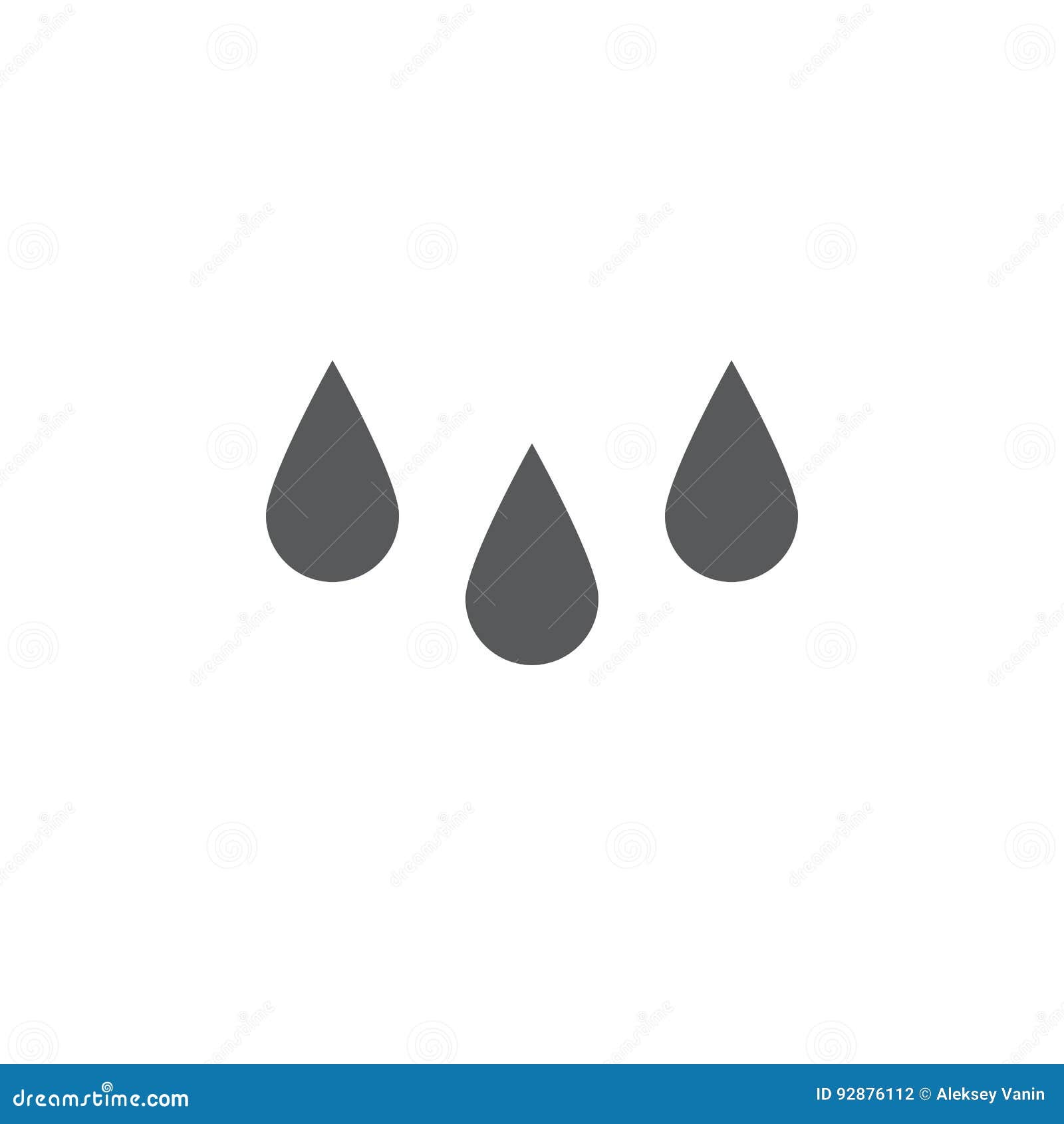 Rain Drops Icon Isolated on White . Stock Illustration - Illustration ...