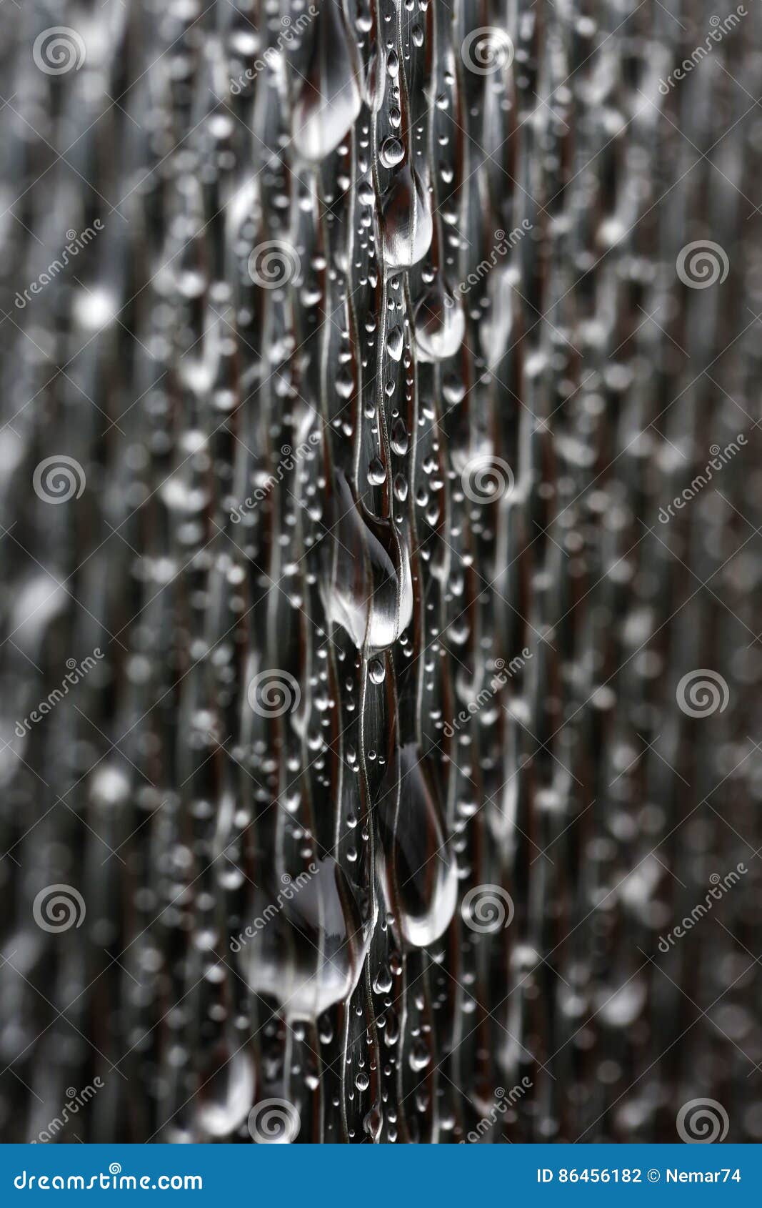 Rain drops on metal stock photo. Image of textured, metal - 86456182