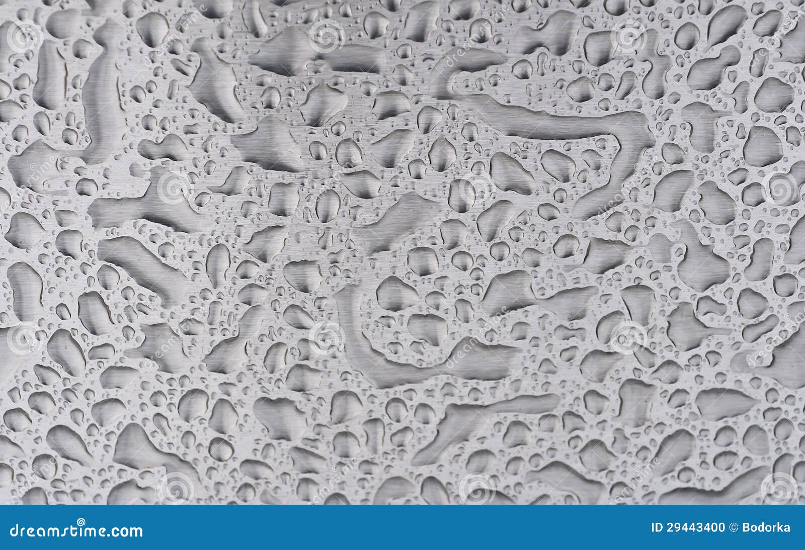 Rain Drops on Metal Surface Stock Photo - Image of metal, weather: 29443400