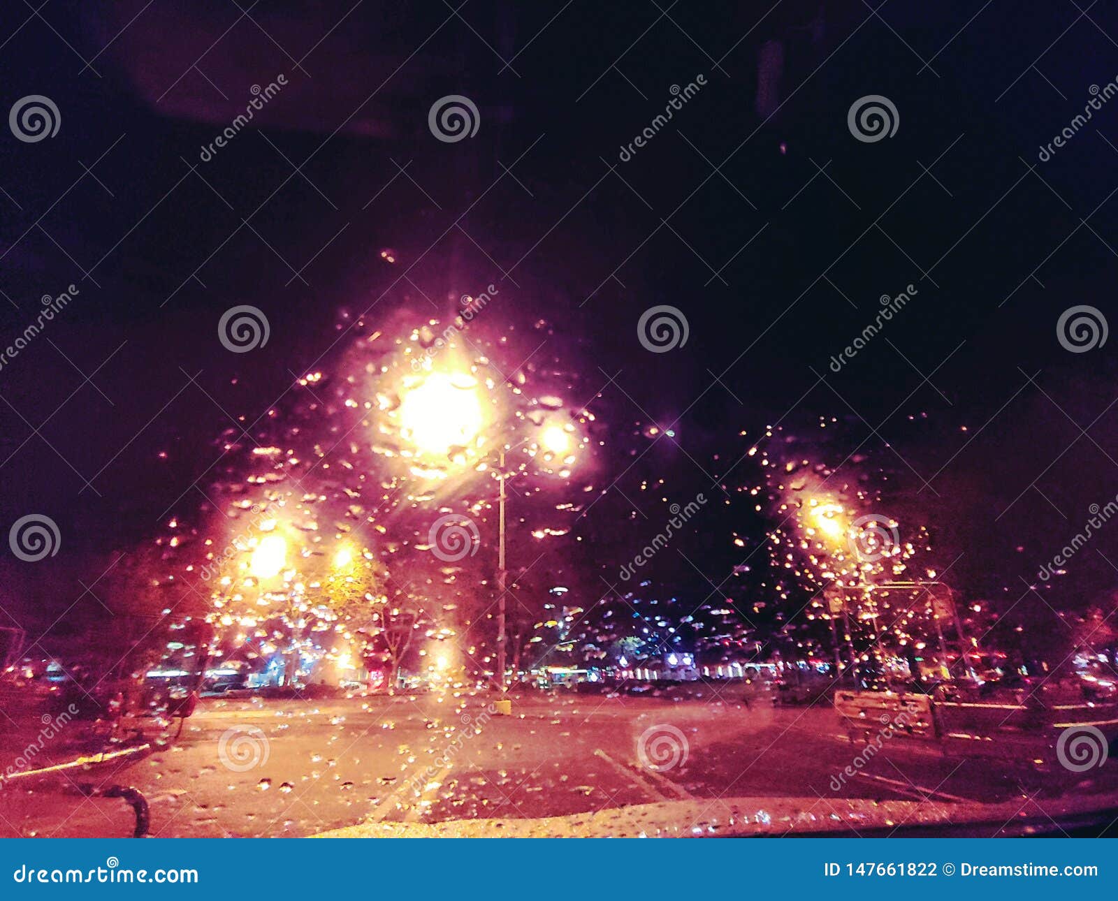 Rain drops at night stock photo. Image of drops, night - 147661822