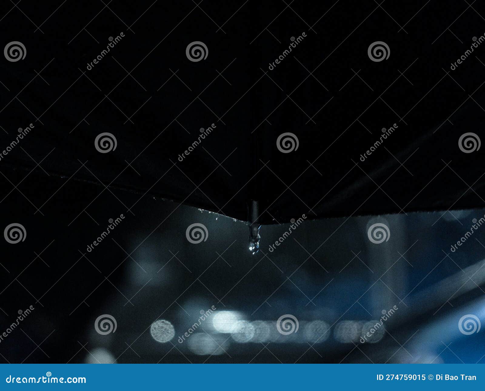 Rain drops at night stock image. Image of drop, darkness - 274759015