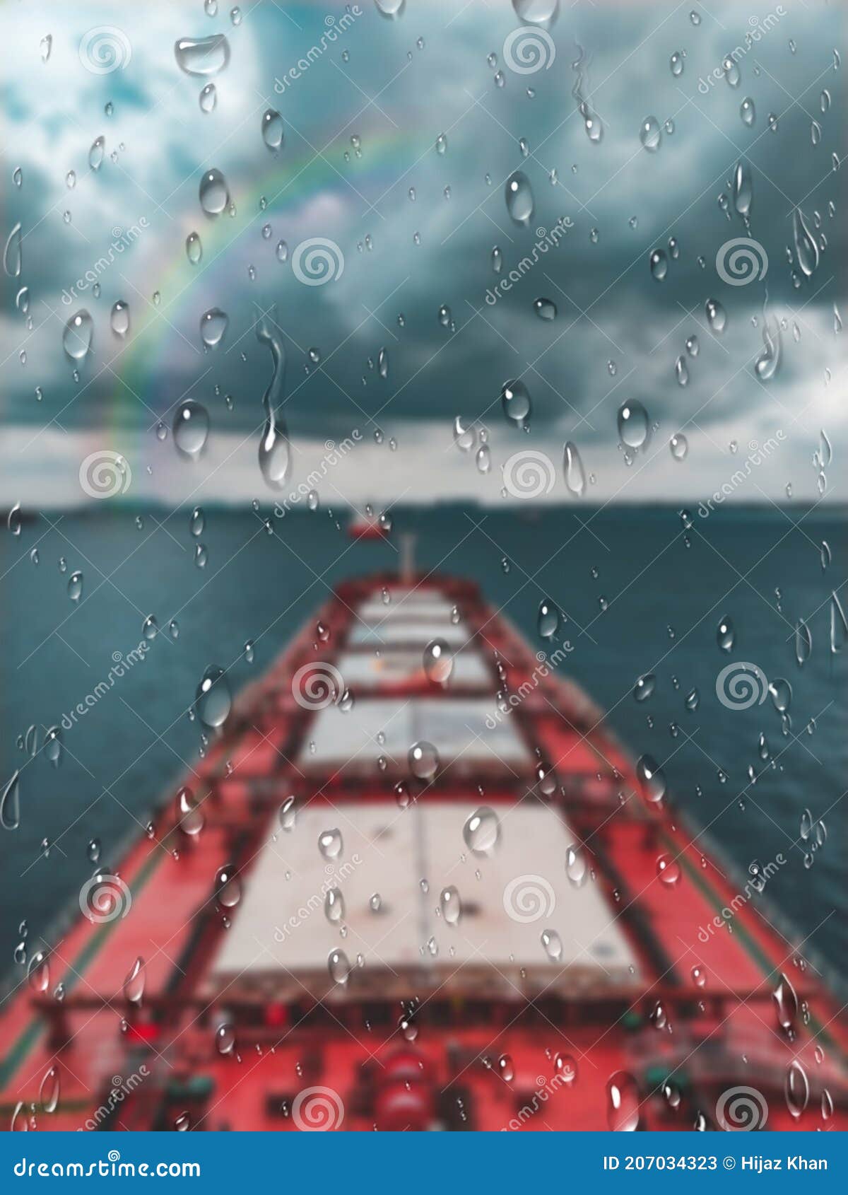 Rain Drops Remains on Ships Window after a Heavy Rain Stock Image ...