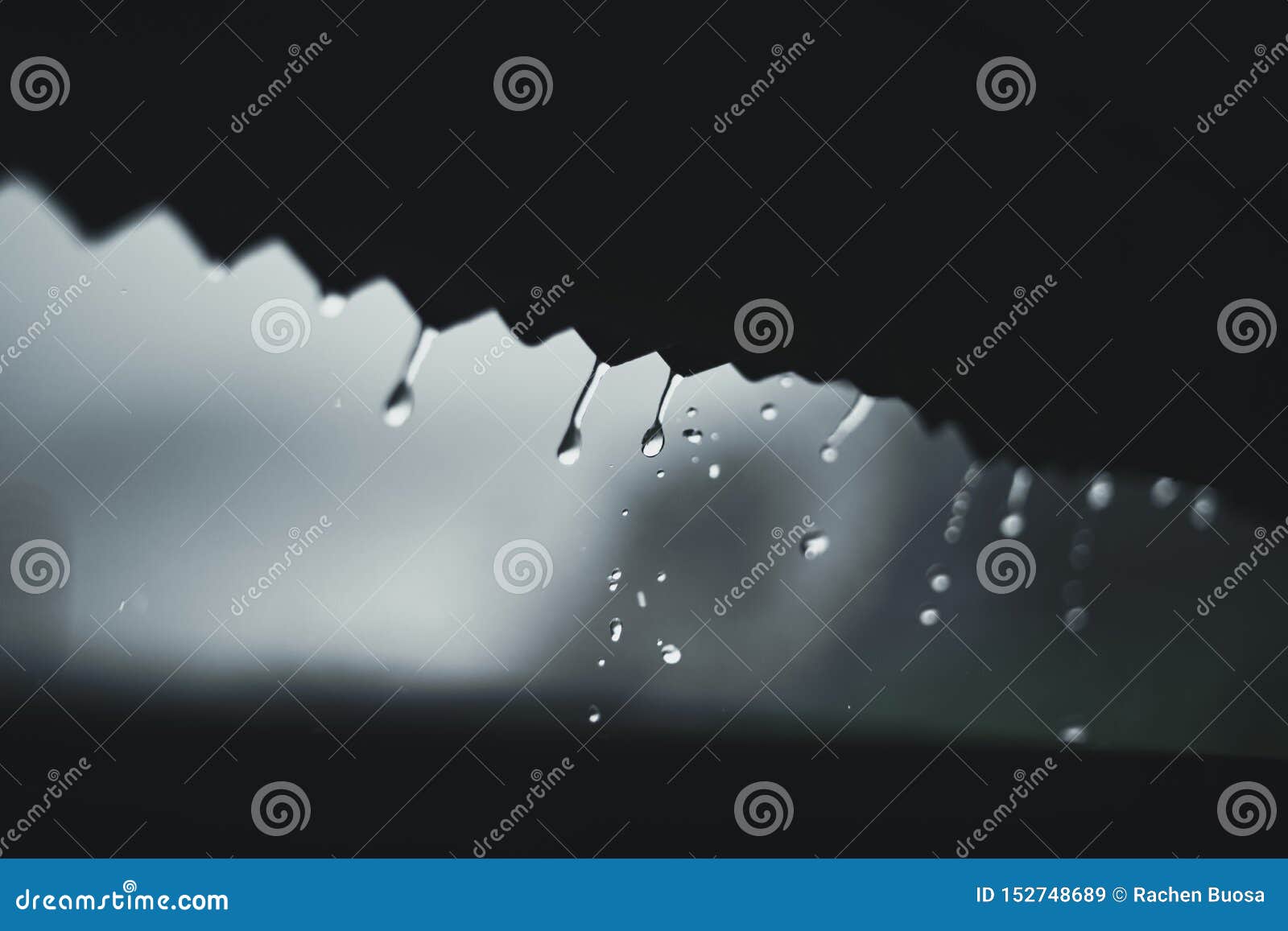 Rain Drops of Rain from the Roof Stock Image - Image of nature, meadow ...