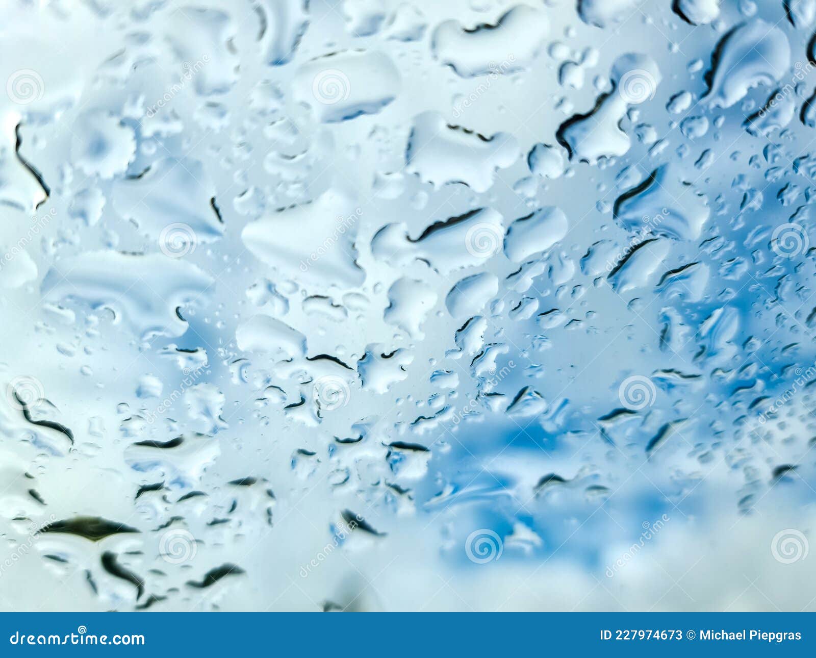Rain Drops Running Down a Window in a Close Up View Stock Image - Image ...