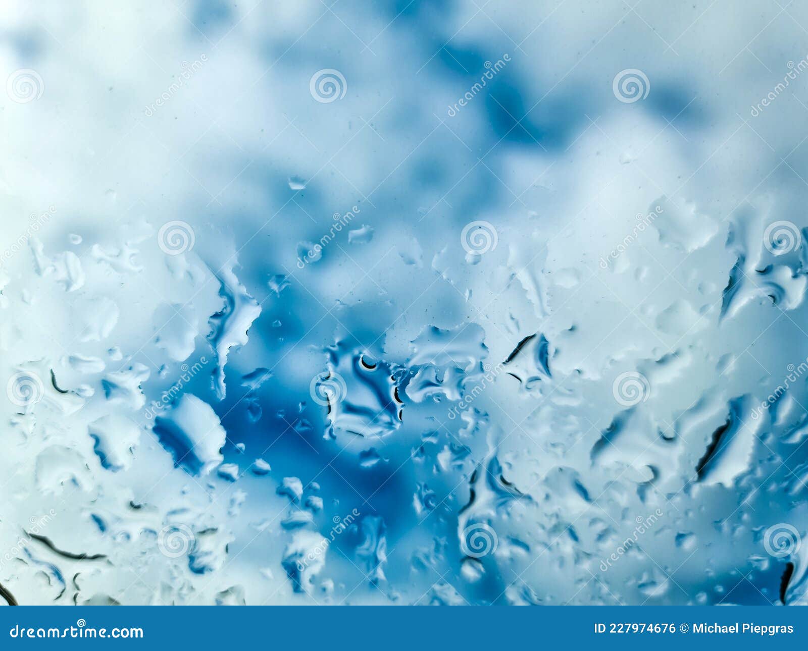 Rain Drops Running Down a Window in a Close Up View Stock Photo - Image ...