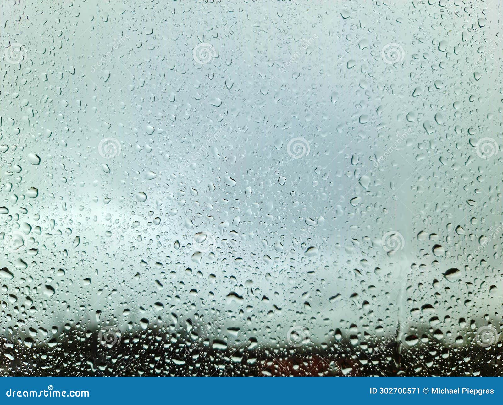 Rain Drops Running Down a Window in a Close Up View Stock Image - Image ...