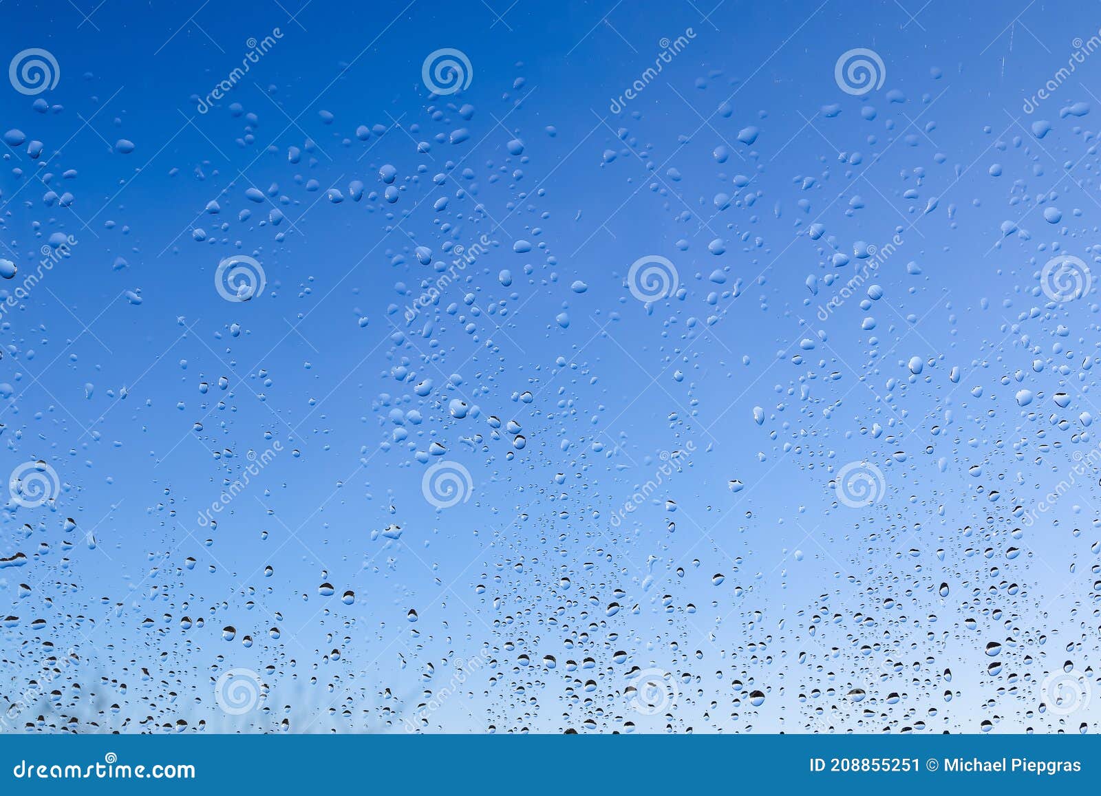 Rain Drops Running Down a Window in a Close Up View Stock Image - Image ...