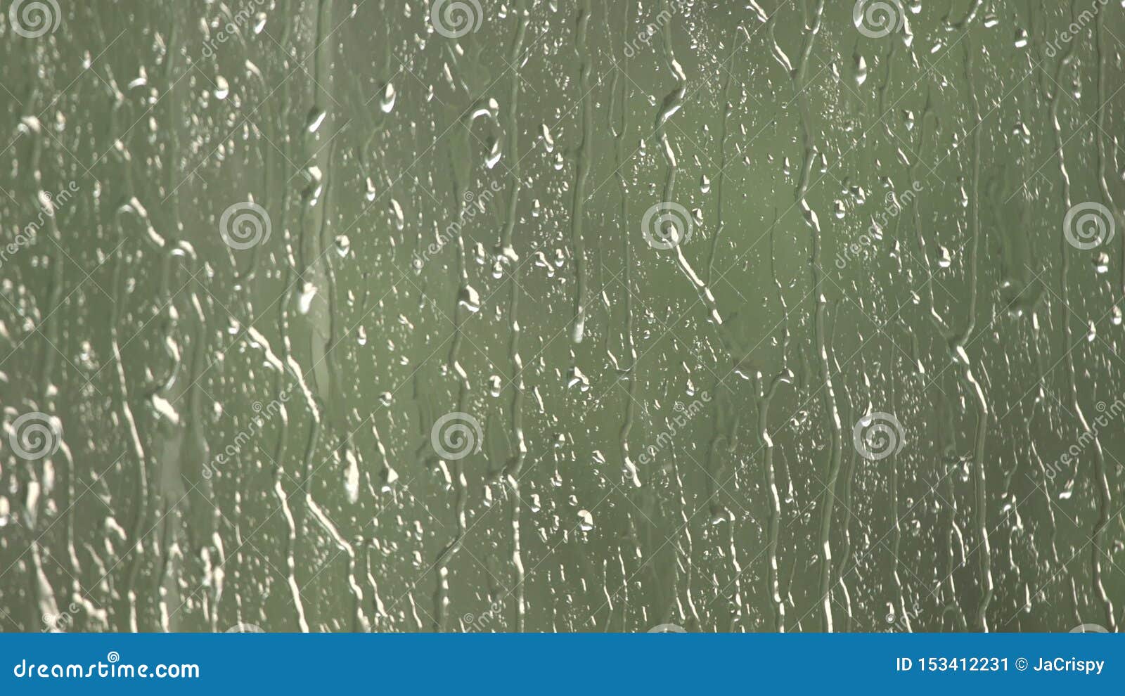 Rain Drops Running Down the Window Surface. Heavy Summer Rain Outside ...