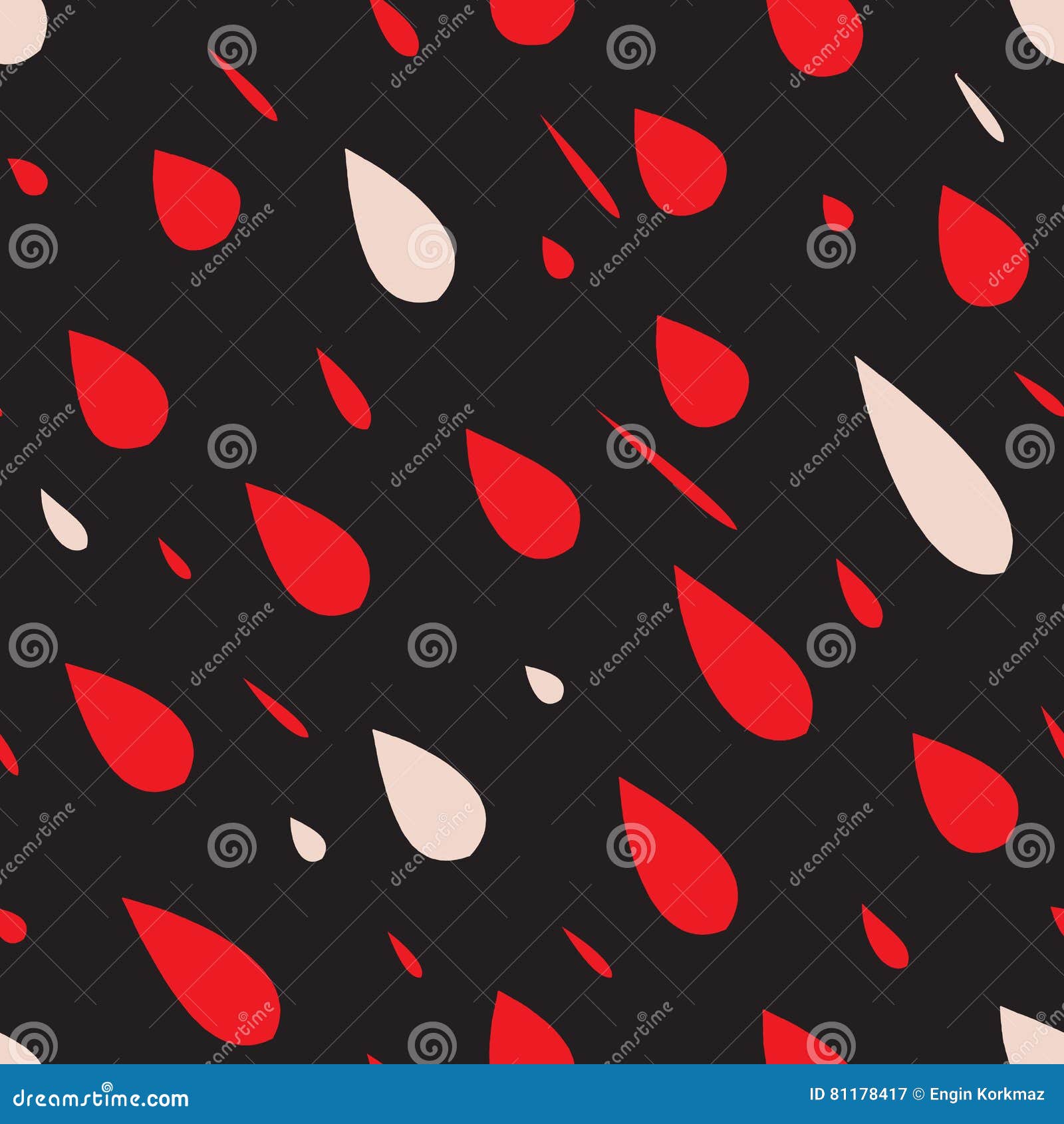 Rain Drops Seamless Pattern Stock Vector - Illustration of fall ...