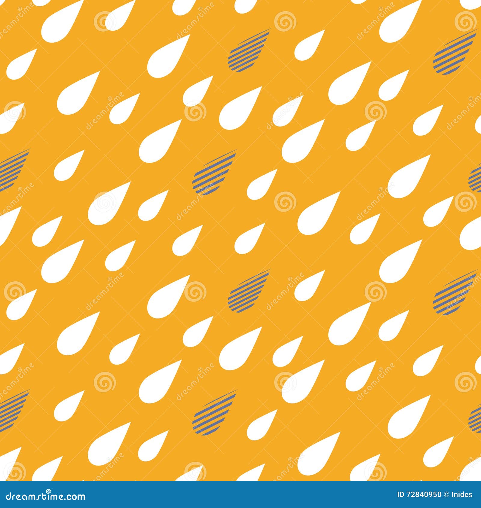 Seamless Rainfall Texture. Rain Drop. Vector Isolated On Transparent ...