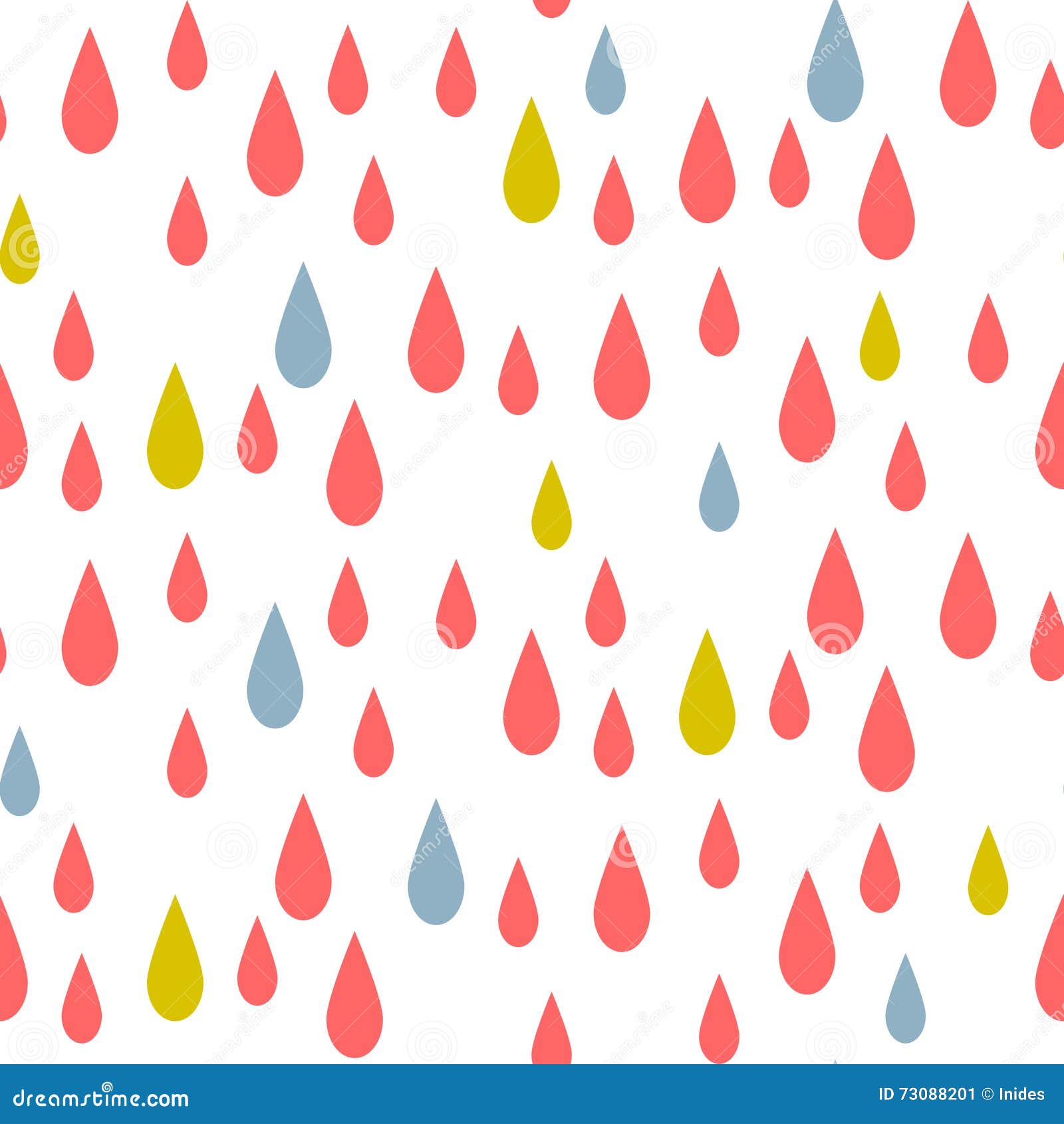 Seamless Rainfall Texture. Rain Drop. Vector Isolated On Transparent ...