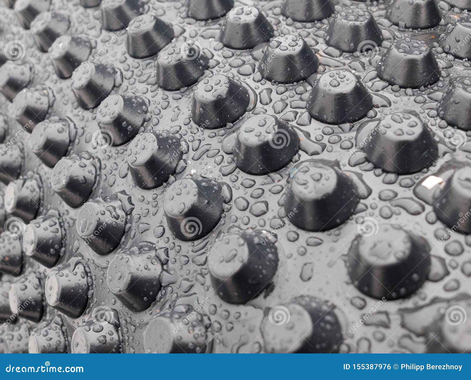Rain Drops on the Surface of Membrane Waterproofing Stock Photo - Image ...