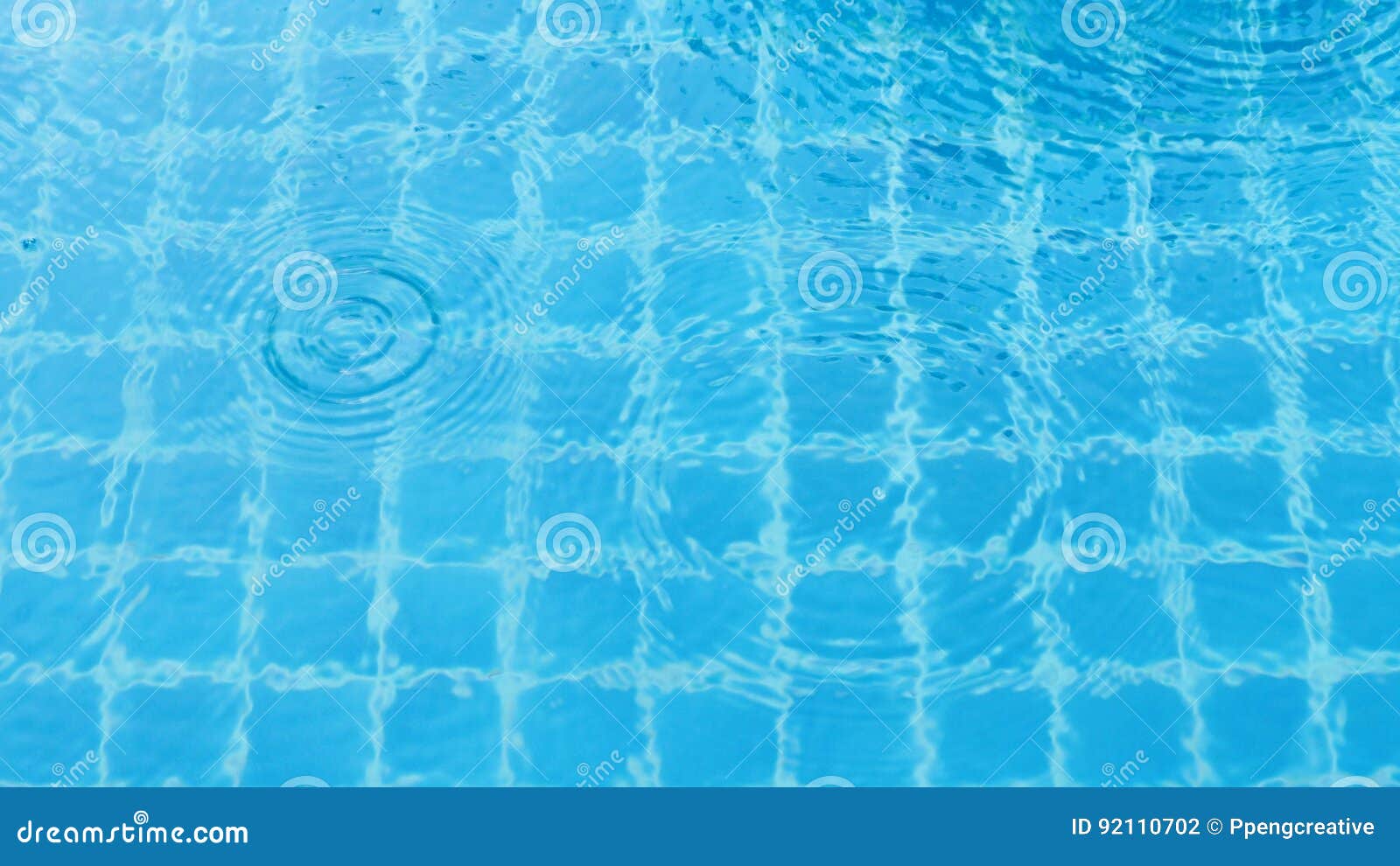 Rain Drops on the Swimming Pool. Stock Photo - Image of ocean, circle ...