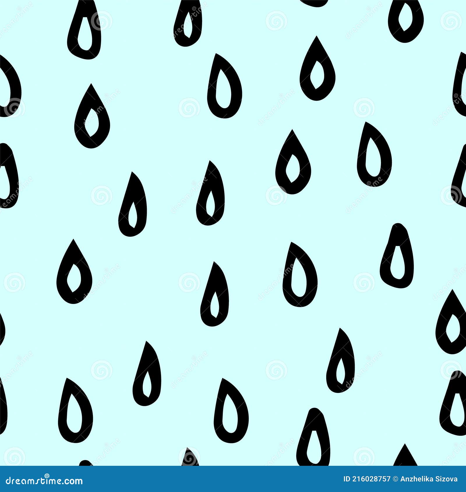 Rain Drops Texture Vector Seamless Pattern Stock Vector - Illustration ...