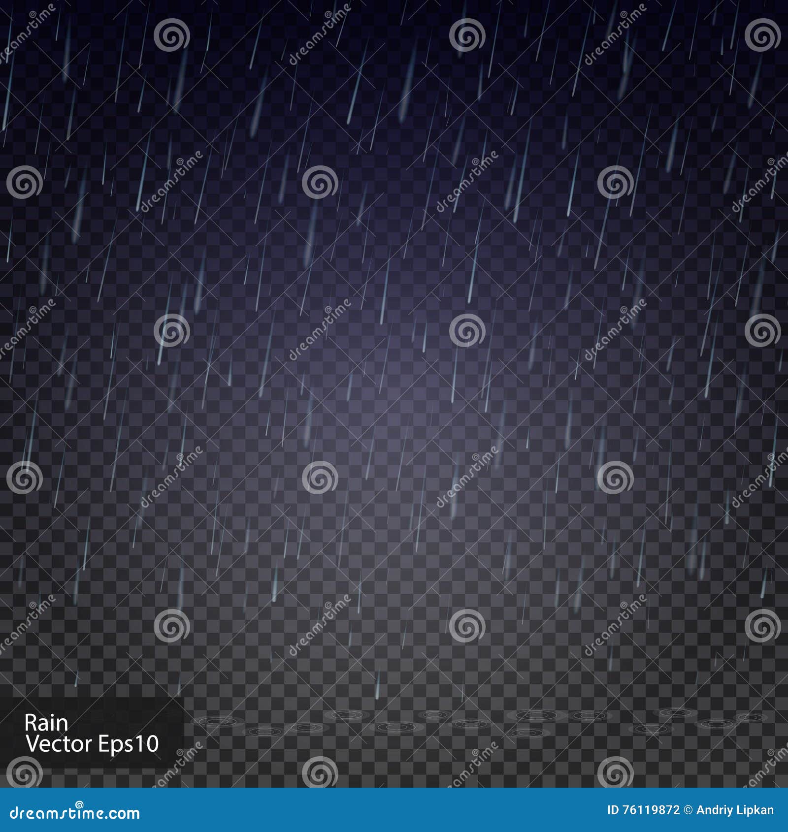 Rain Drops on the Transparent Background. Rainy Weather. really Effect ...