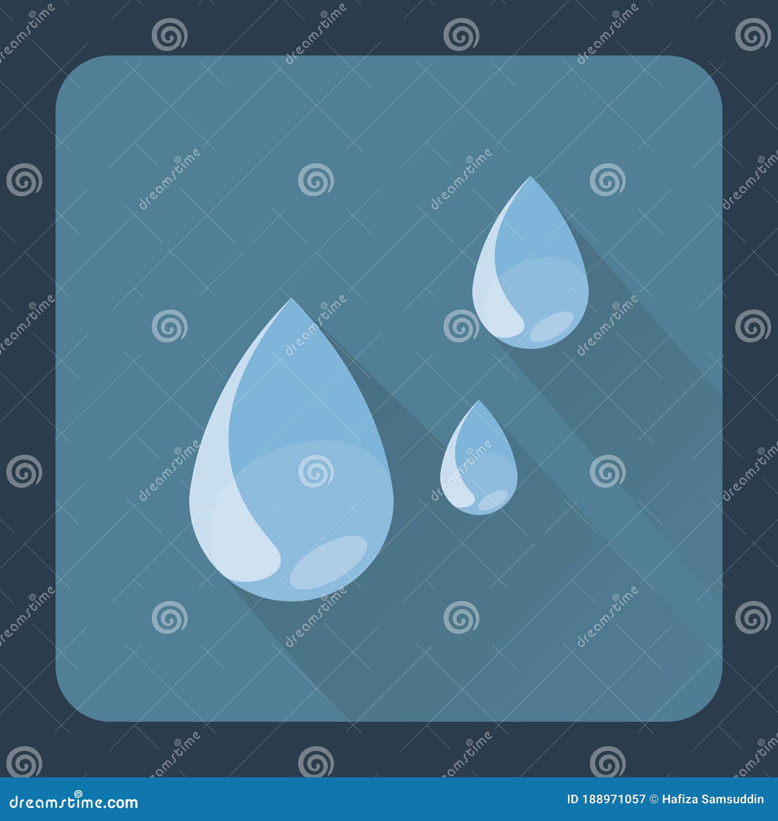 Rain Drops. Vector Illustration Decorative Design Stock Vector ...