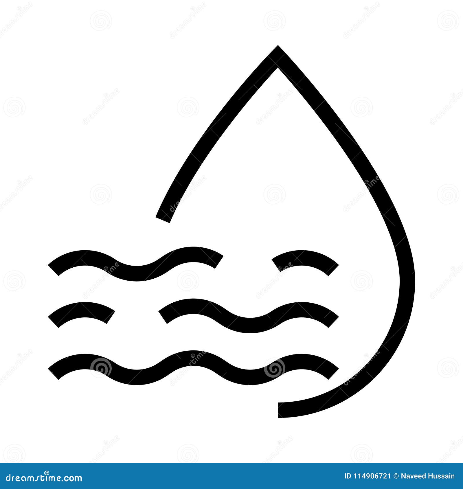 Rain Drops Vector Line Icon Stock Vector - Illustration of clean ...